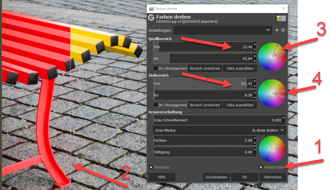 Farben austauschen mit GIMP - digitipps Fotografie